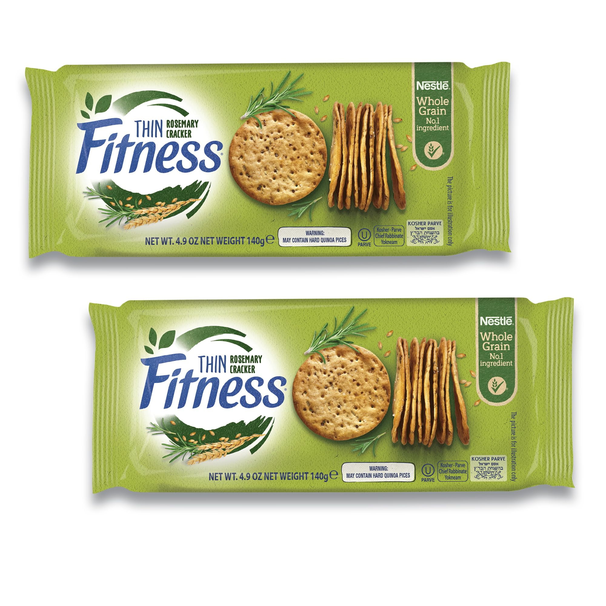 Osem Nestle Rosemary Fitness Thin Crackers, 2-Pack, 4.9 oz, Whole Grain ...