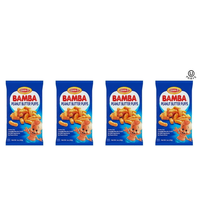 Osem Snack Puff Bamba Peanut Butter, OU Kosher, Parve, 1 Oz - 4 Pack ...