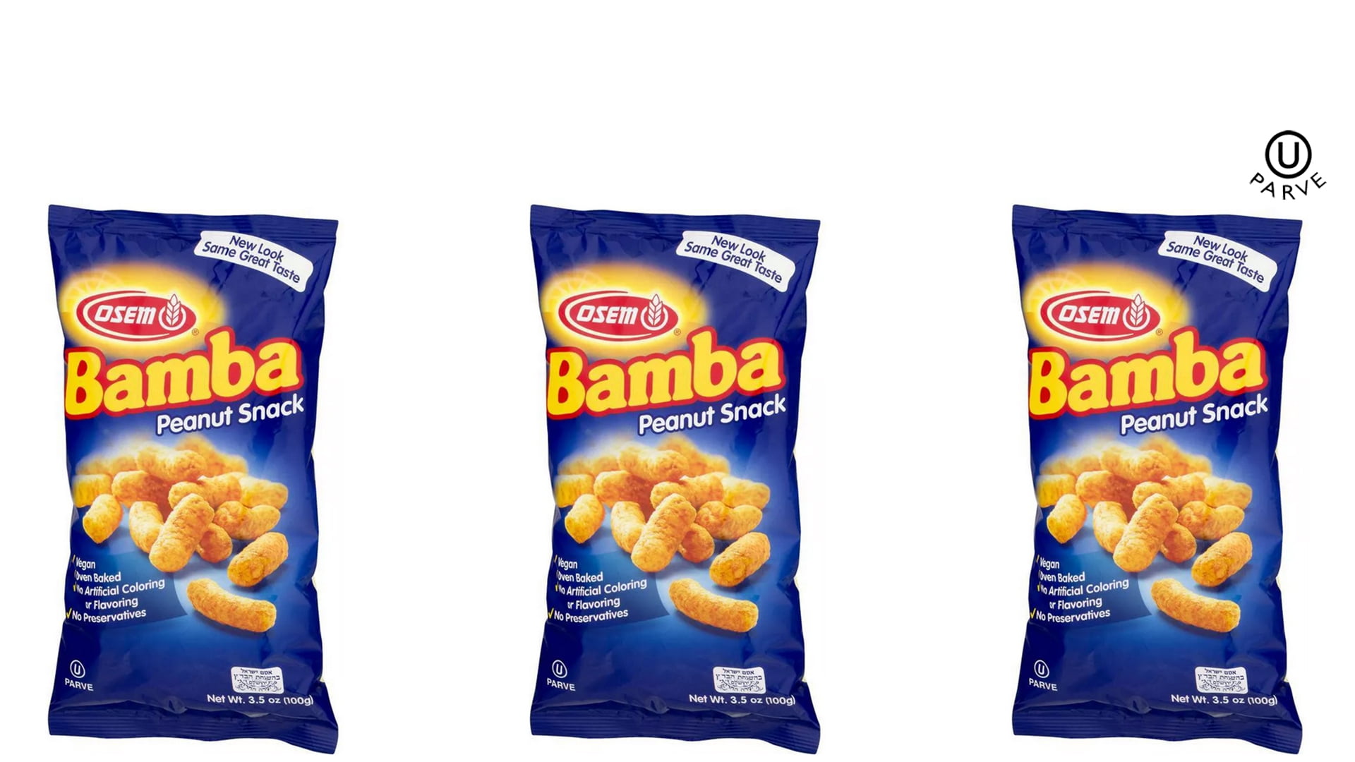 Osem Snack Puff Bamba Peanut Butter, OU Kosher, Parve, 3.5 Oz - 3 Pack ...