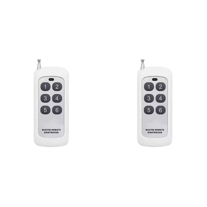 Osfvolr 2X 433MHz Wireless Remote Control, Long Range 1000m, Learning ...