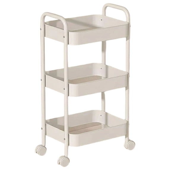 Osfvolr 3-Tier Kitchen Cart with Wheels, Multifunctional Mobile Storage ...