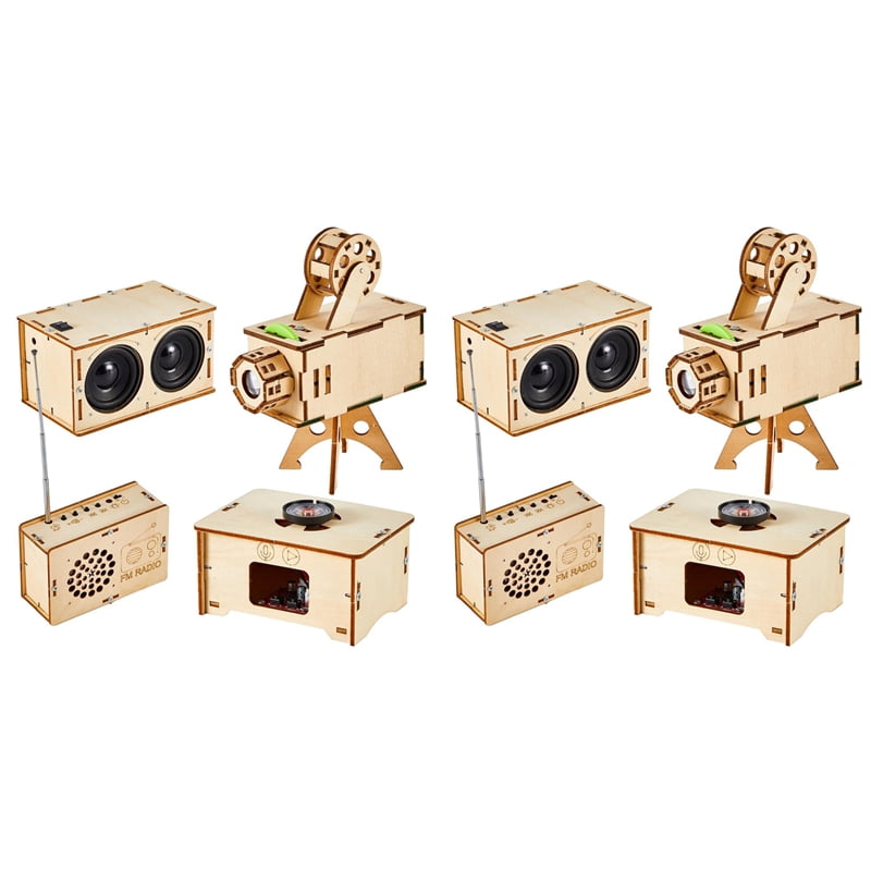 Osfvolr 8 Set of Wooden Puzzle DIY Craft Kit Speaker Radio Gramophone ...