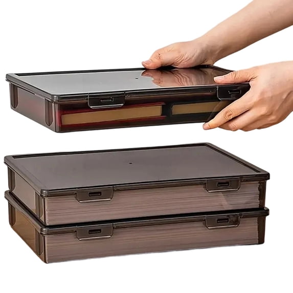Osfvolr A4 Transparent Document Organizer Box for Efficient File ...