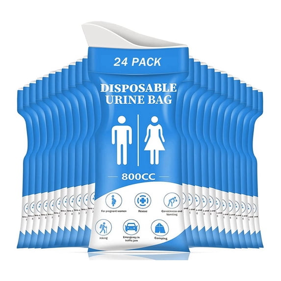 Osfvolr Disposable Urine Bag,24 PCS Pee Bags for Travel for Women/Men ...