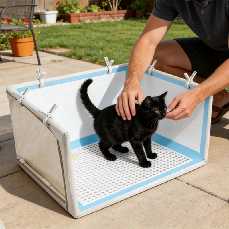 Osfvolr Dog Litter Box Portable Detachable Waterproof Dog Pee Tray ...