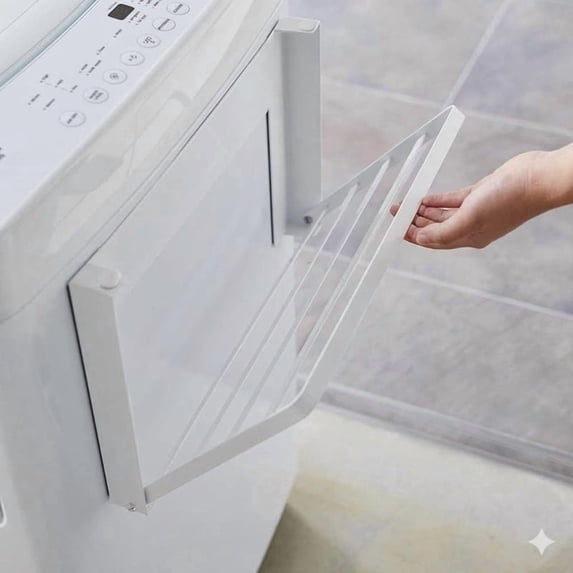 Osfvolr Foldable Magnetic Shelf for Washer and Dryer - Upgraded 3-Strip ...