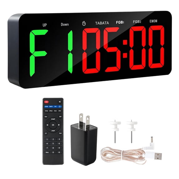 Osfvolr Gym Timer Clock for /FBG/EMOM - Large Workout Clock for Home ...