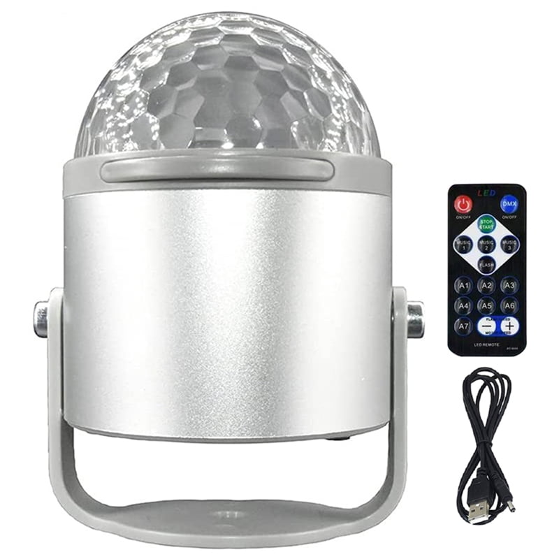 Osfvolr Led Stage Disco Light Rotating Dj Ball Strobe Remote Sound ...