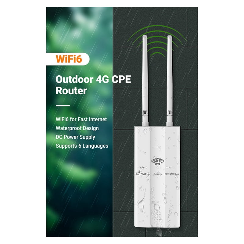 Osfvolr Outdoor 4G WiFi 6 CPE Router External Antenna with SIM Card ...