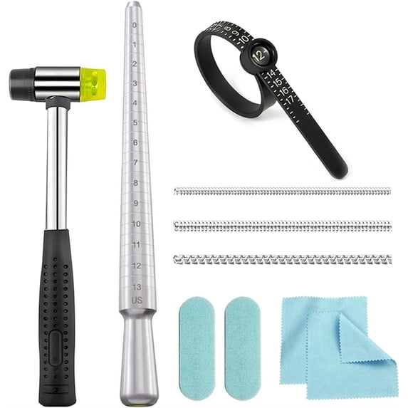 Osfvolr Ring Mandrel Metal Ring Sizer Measuring Tool Ring Size Measurer ...
