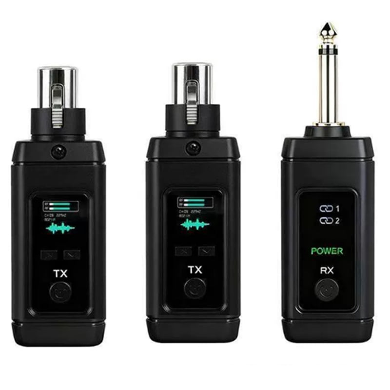Osfvolr Wireless Microphone Transmitter Receiver System UHF XLR Adapter ...