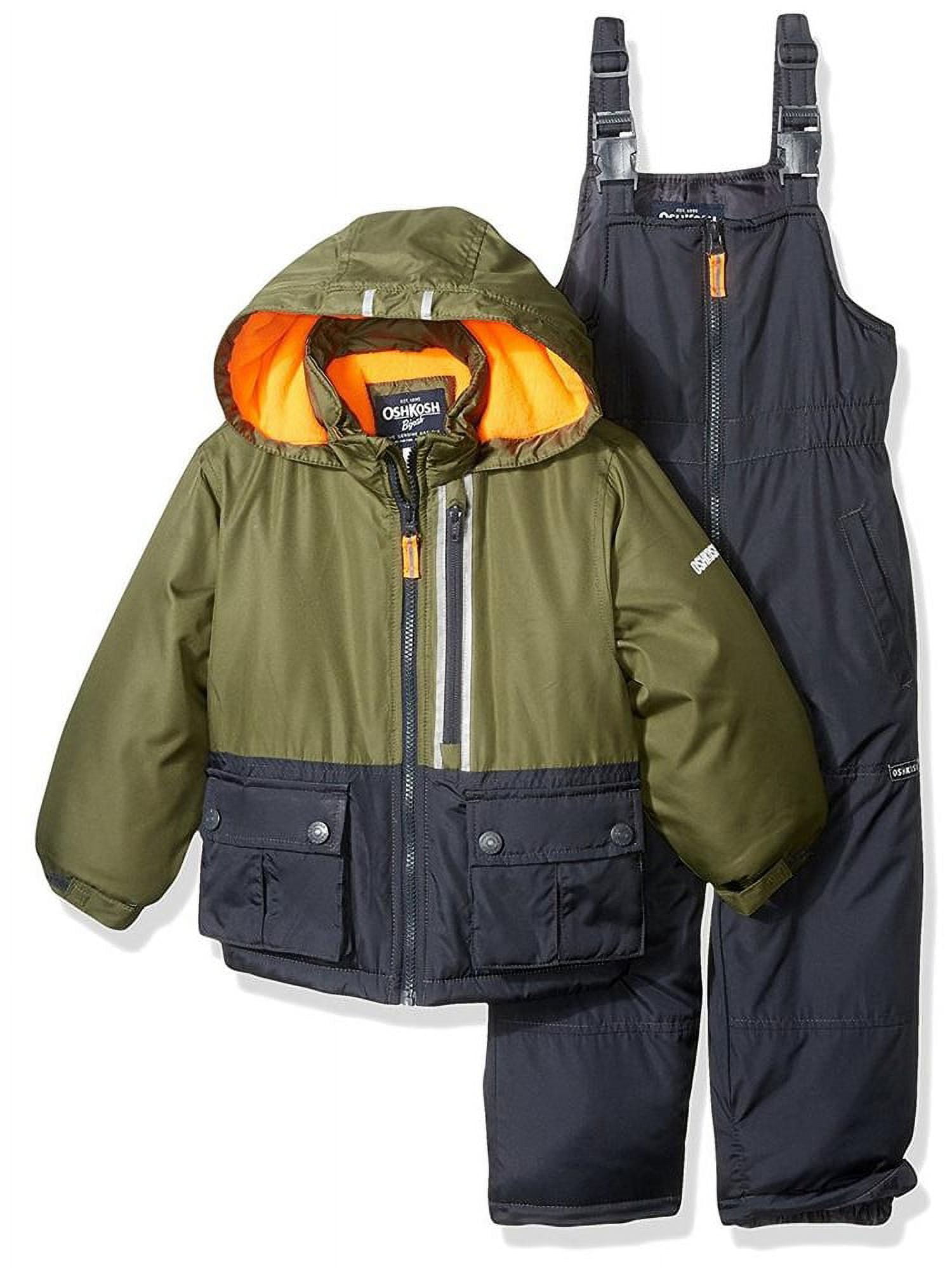Osh Kosh Boys 12-24 Months Colorblock Snowsuit Set(Green 12 Months) - Walmart.com