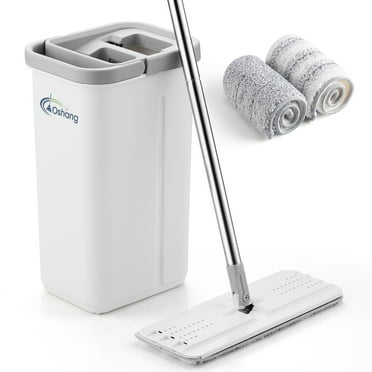 GLXINS Mop and Bucket with Wringer Set Hands Free Flat Floor Mop and ...
