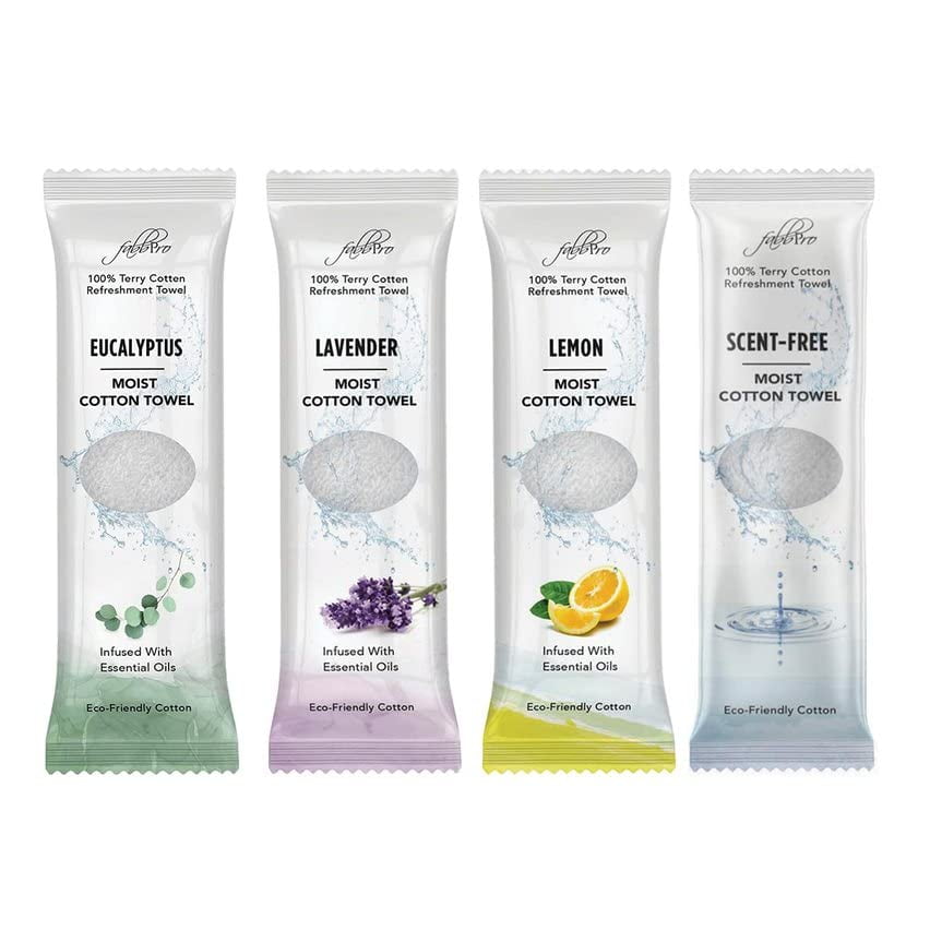 Oshibori Moist Terry Cotton Refreshment Towels (100 Pack,8x8 Inches ...