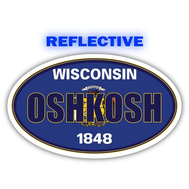 Oshkosh City Wisconsin State Flag | WI Flag Winnebago County Oval State ...