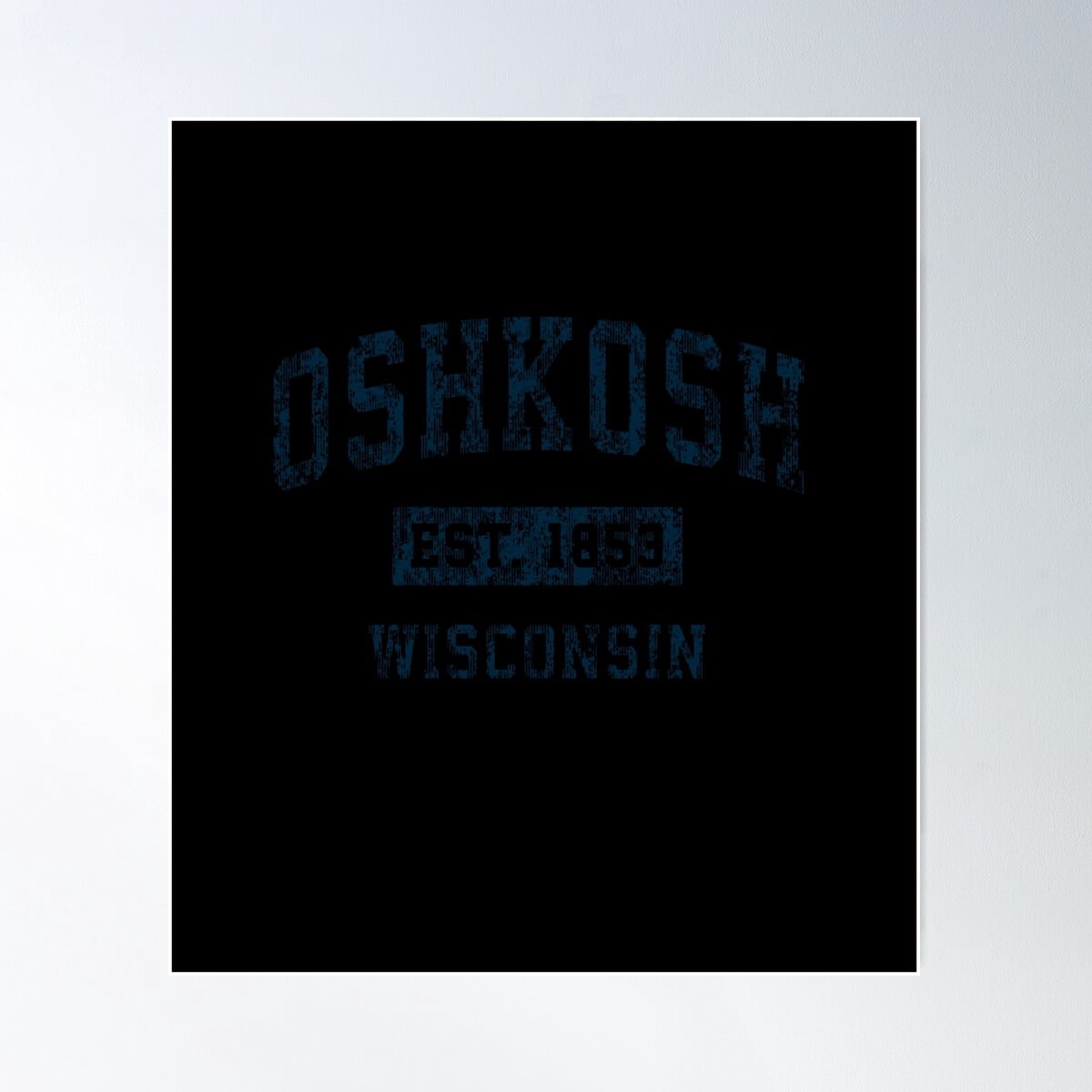 Oshkosh Wisconsin Wi Vintage Sports Poster Wall Art, Modern Wall Decor ...