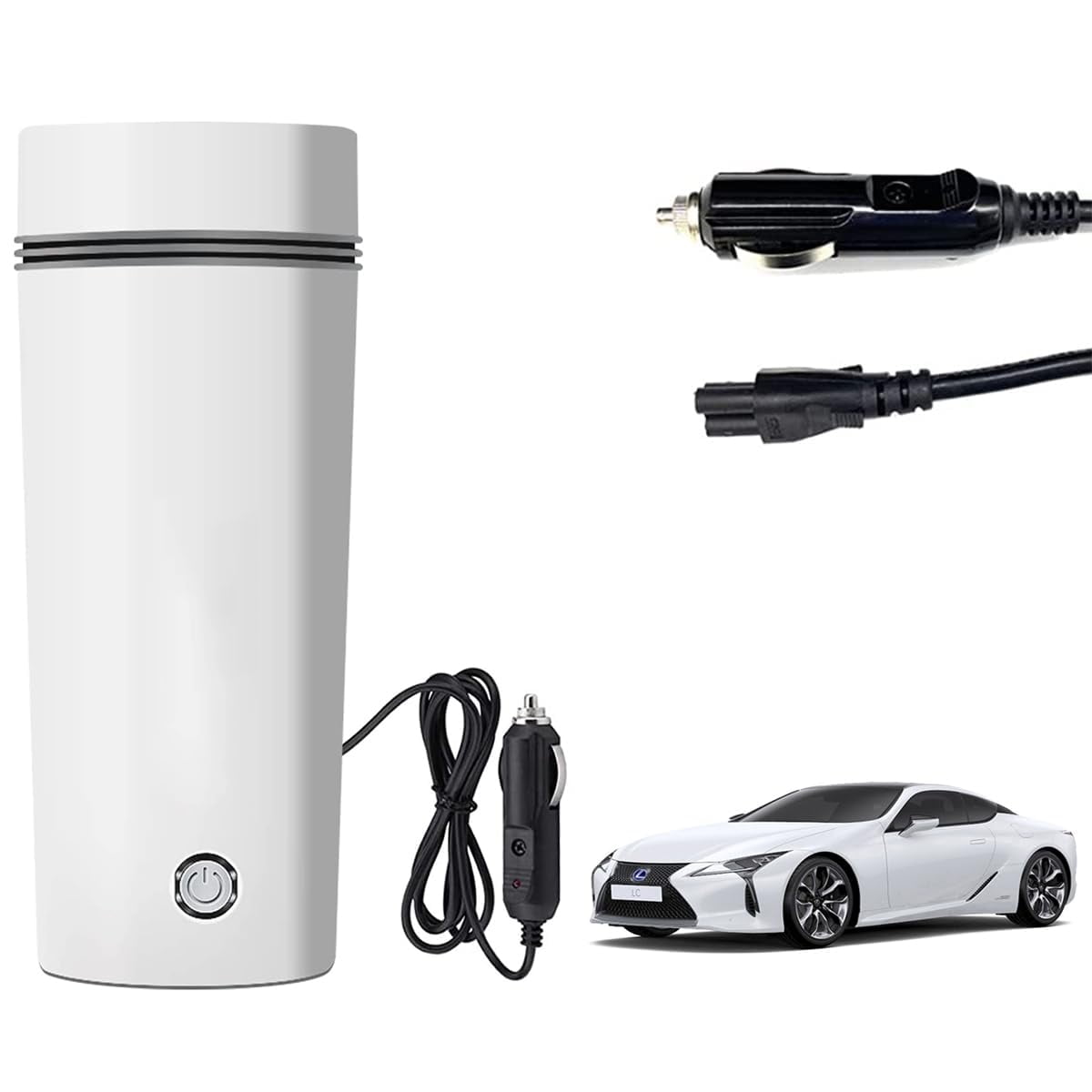 Oshotto 12V Portable Electric Kettle Cup Stainless Steel Electric ...