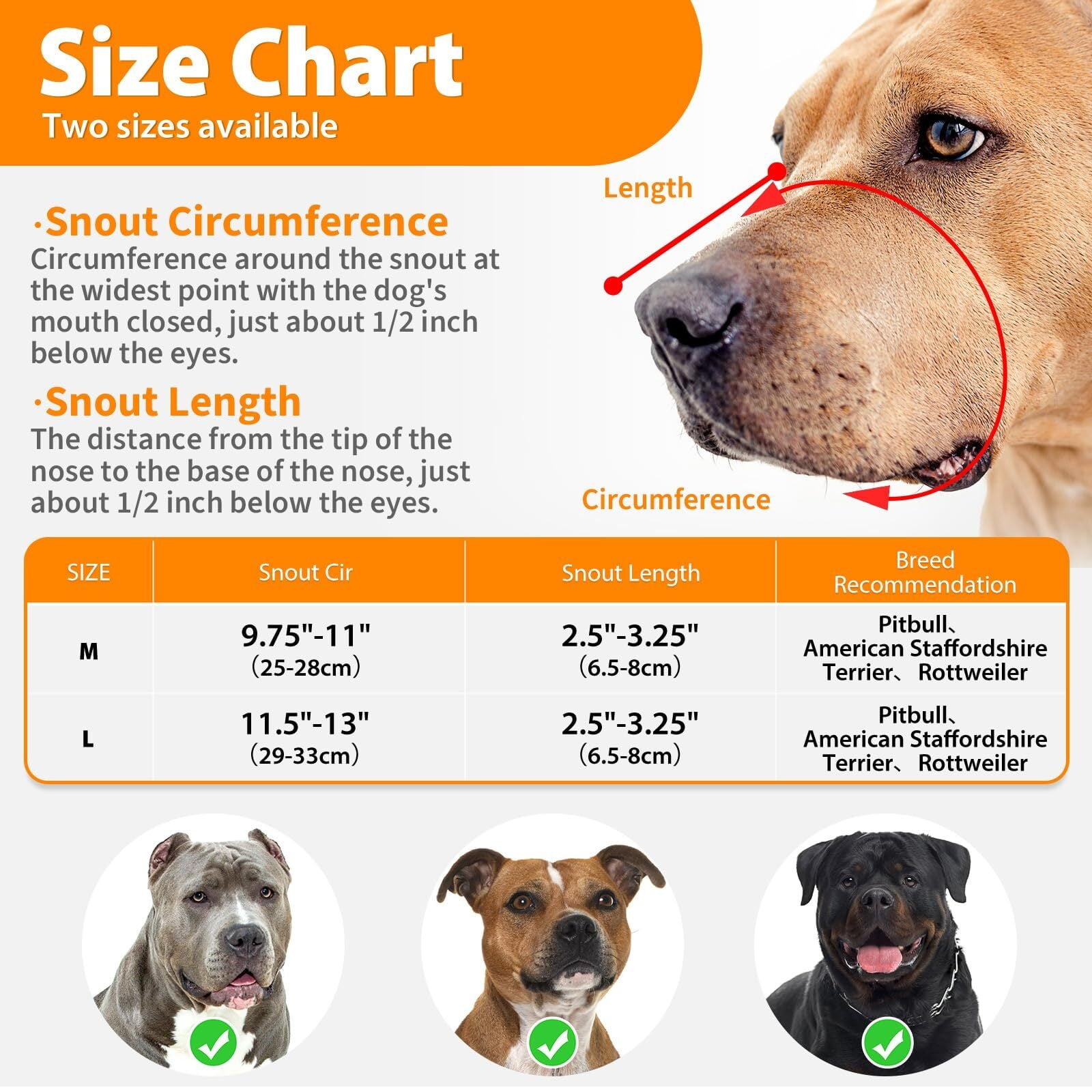 Pitbull Muzzle for Large Medium Sized Dogs to Prevent Biting Scavenging ...