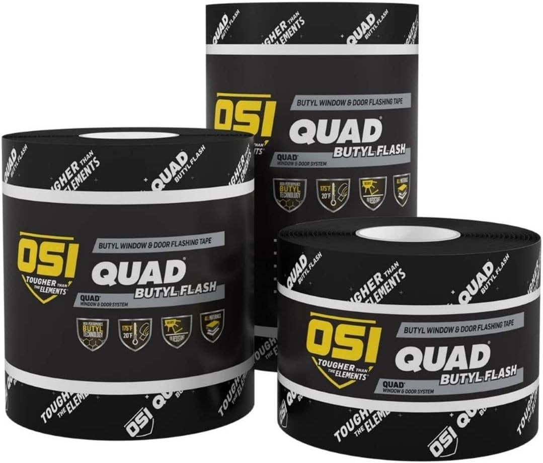 Osi 2579105 Window Flashing Tape, Self-adhesive, Black - Walmart.com