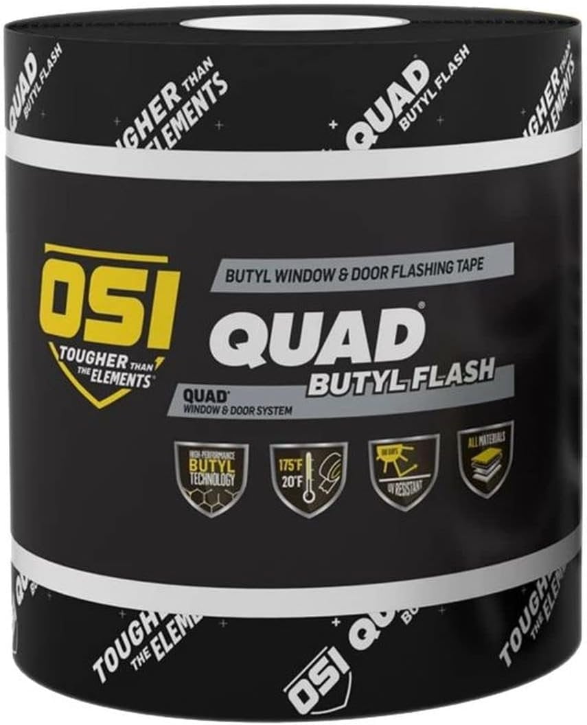 Osi 2579106 Butyl Window Flashing Tape, Black - Walmart.com
