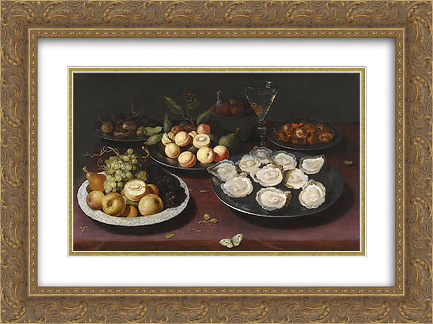 Osias Beert 2x Matted 24x18 Gold Ornate Framed Art Print 'Still Life Of ...
