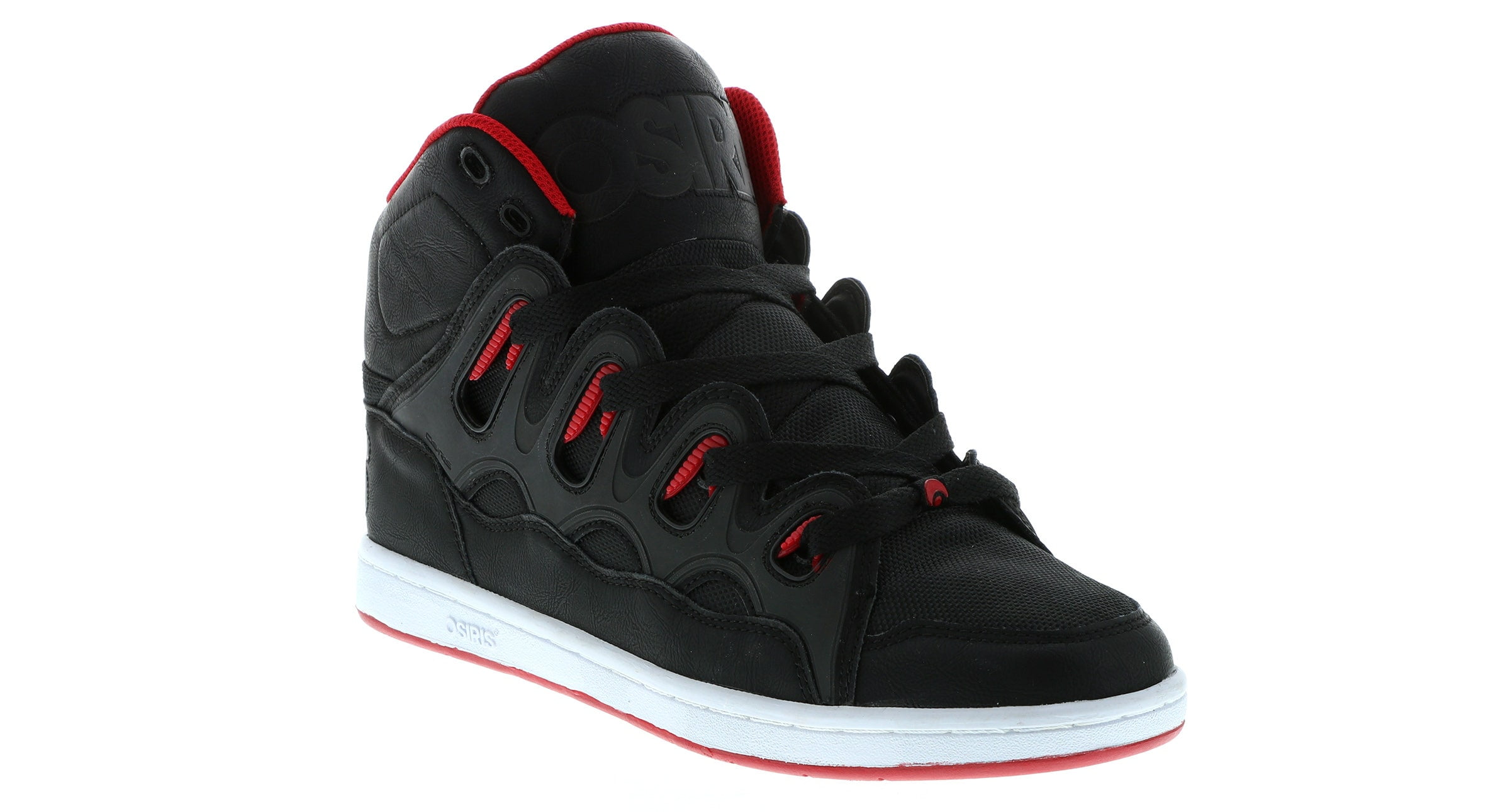 Osiris D3H Mens Black Leather & Synthetic High Top Lace Up Sneakers ...