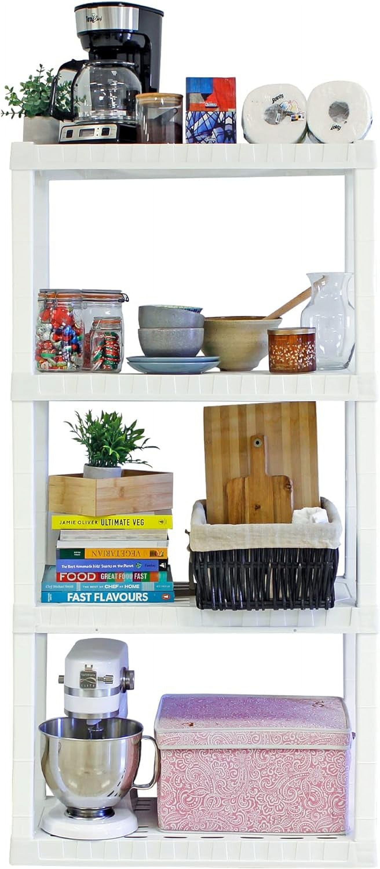 4 Tier Shelf, Garage Shelving Unit, Rack and Storage Shelves - Ideal ...