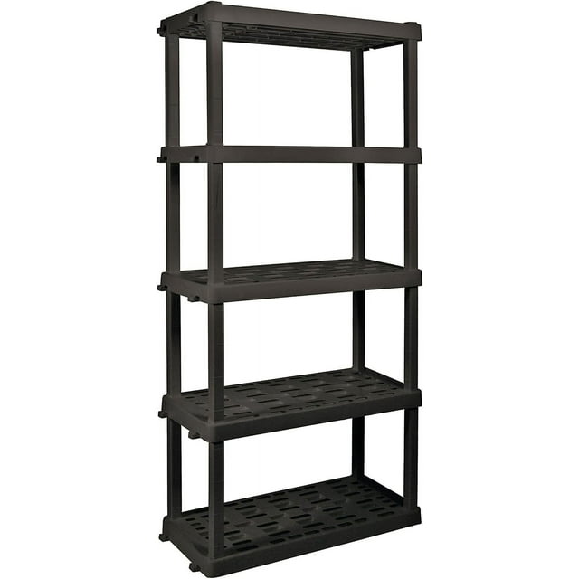 Oskar 5 Tier Plastic Shelf, Garage Shelving Unit, Rack And Storage ...