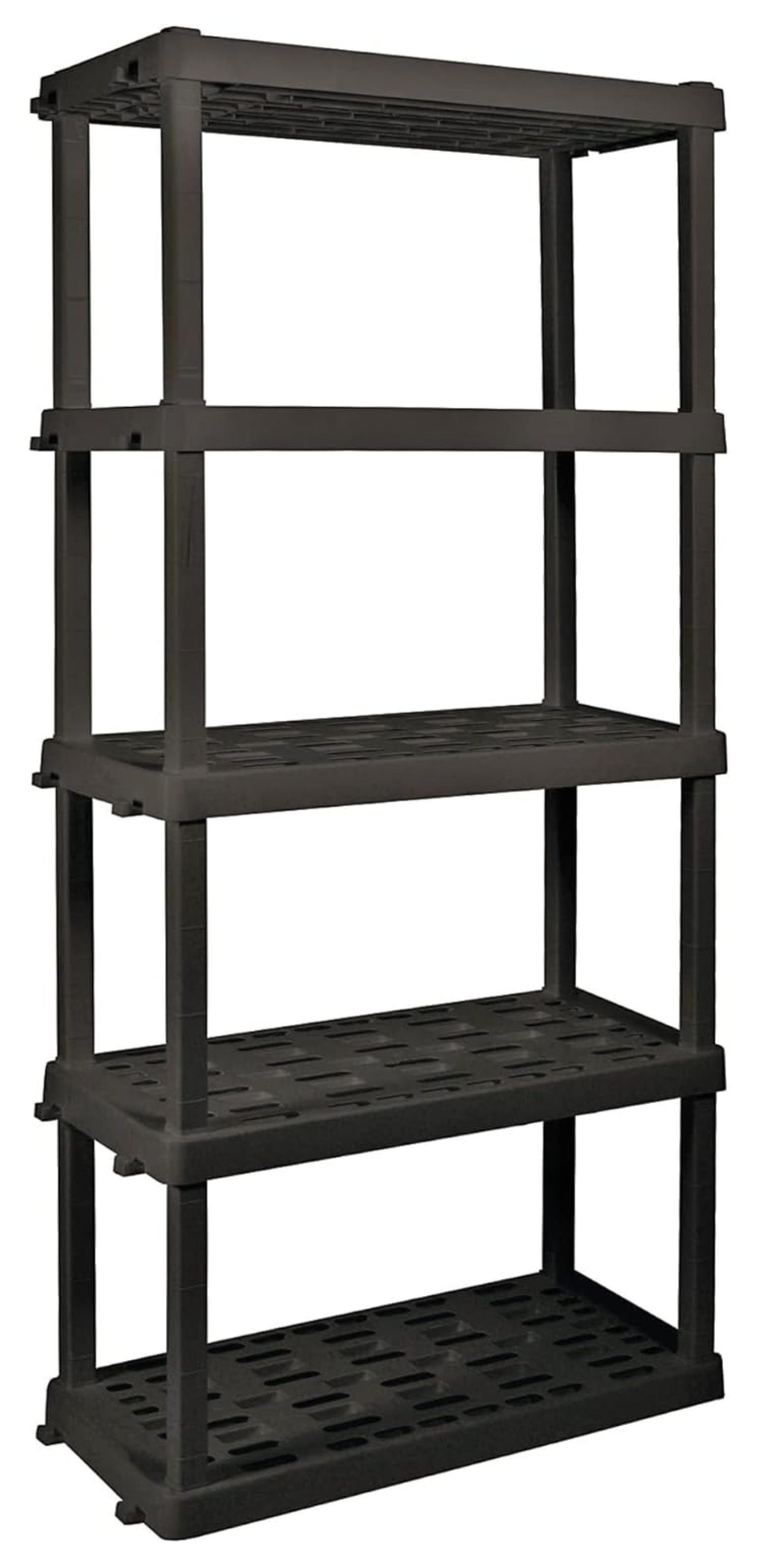 Oskar 5 Tier Plastic Shelf, Garage Shelving Unit, Rack and Storage Shelves - Ideal for Storage ...