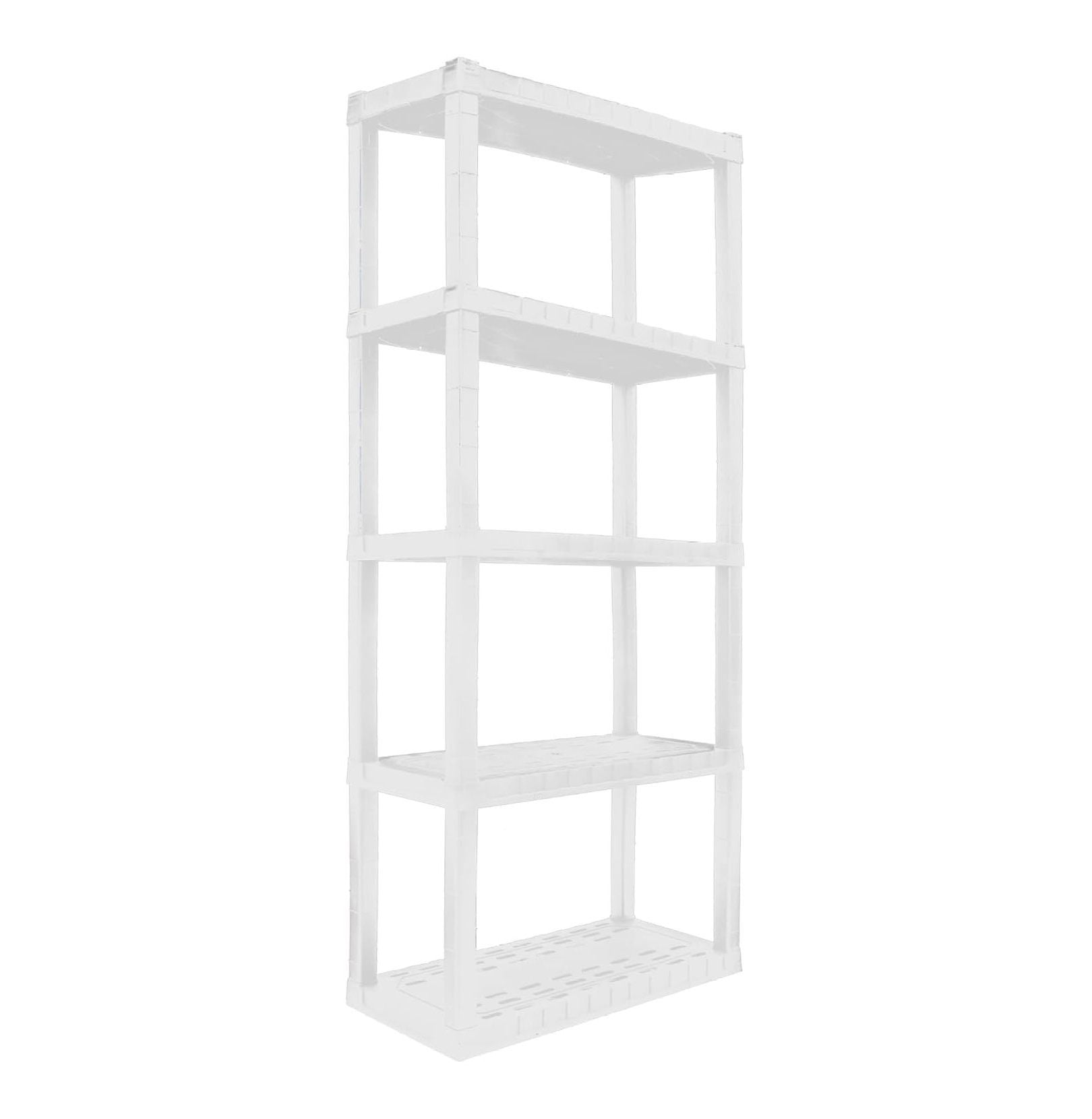 Oskar 5 Tier Plastic Shelves - Bathroom, Kitchen, Garage Storage ...