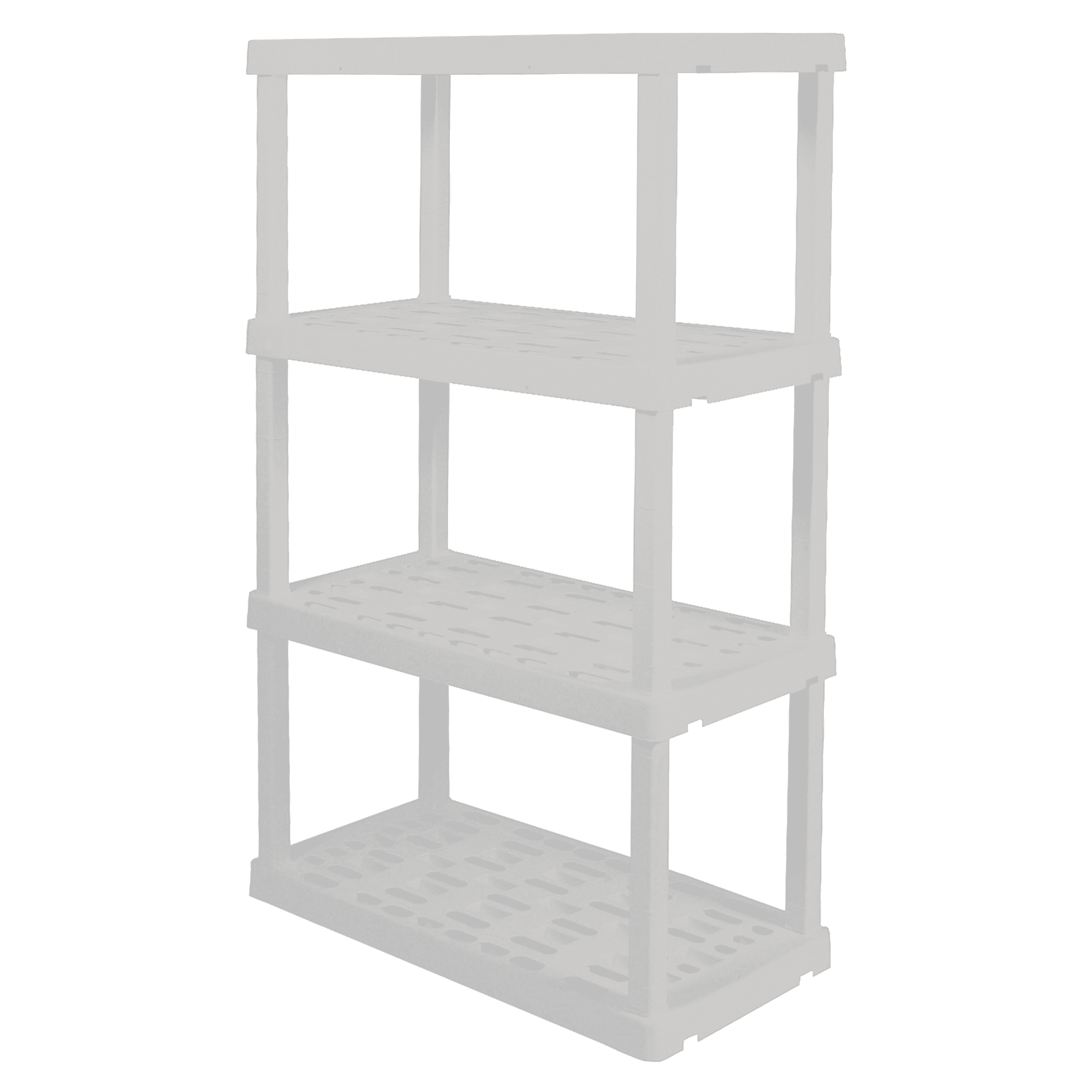 Oskar Plastic Shelves Garage Storage Rack 4-Tier 56"H x 17.75"D x 36"W ...