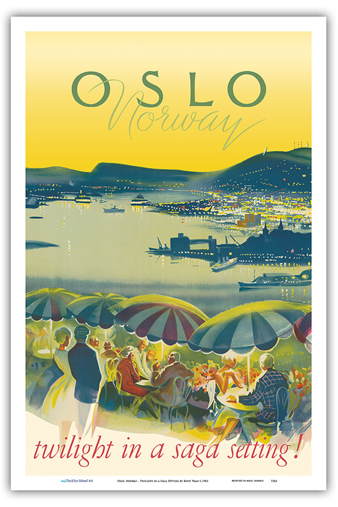 Oslo Norway - Twilight in a Saga Setting - Vintage Airline Travel ...
