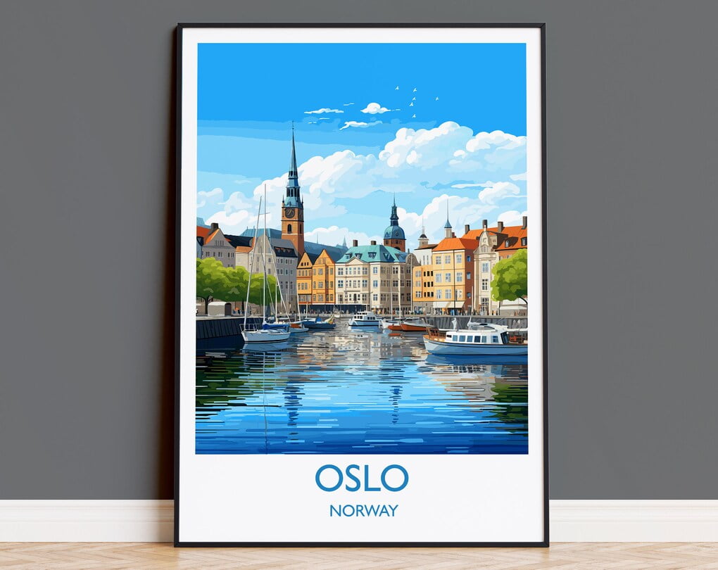 Oslo Poster, Travel Print Of Oslo, Norway, Oslo Gift, Norway Wall Art ...