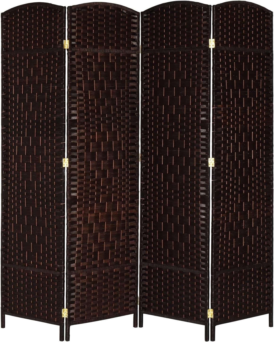 Osmanthus 6 FT Tall Rattan Room Divider, Folding Privacy Screen, Indoor ...