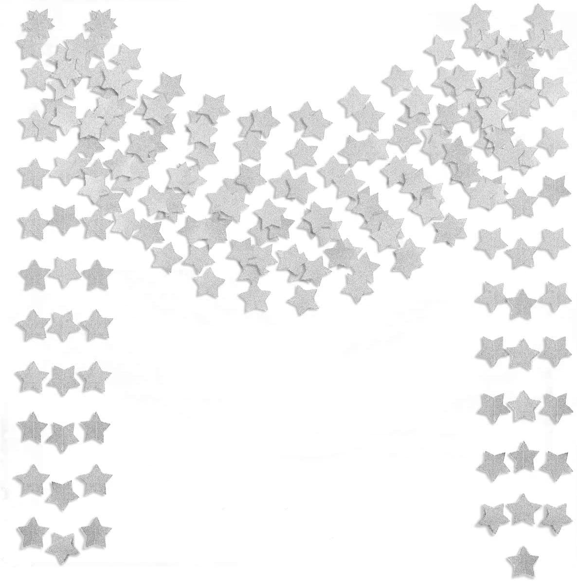 Osmanthus Silver Star Paper Garland Christmas Birthday Party ...