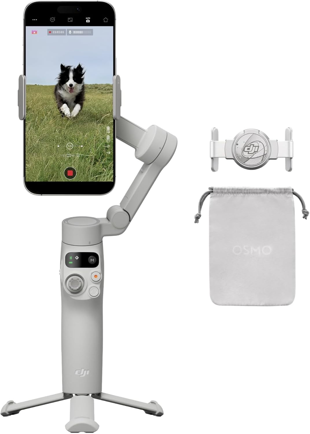 Osmo Mobile 7 Gimbal Stabilizer for iPhone, Android, Built-in Tripod ...