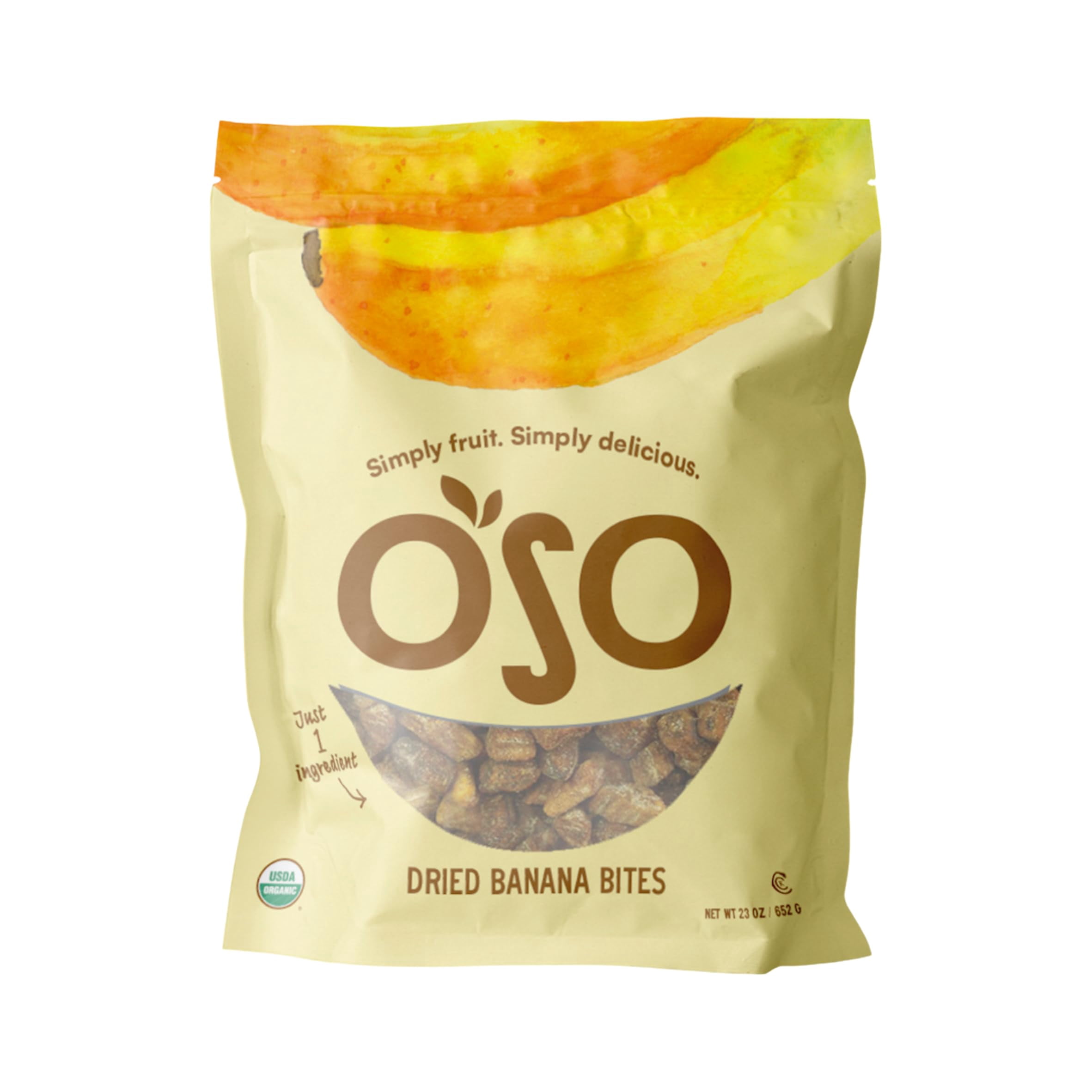 Oso Snacks Organic Dried YYF14 Banana Bites - Dark and Sweet.| No Sugar ...