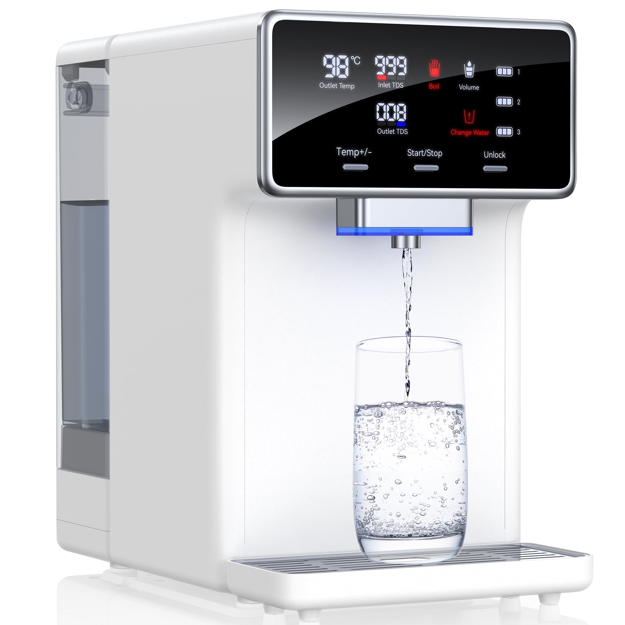 7 Stage RO Purification Electric Countertop Water Filter System ...