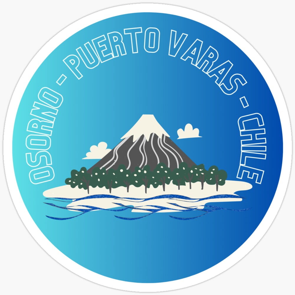 Osorno Volcano - Puerto Varas - Chile Sticker Phone Decal Water Bottle ...
