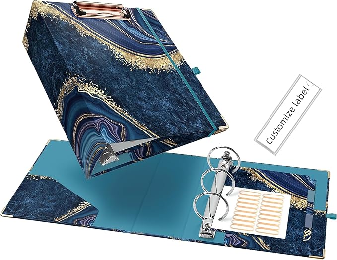 Ospelelf Mini 3 Ring Binder 2 Inch, Cute Binder for 5.5" x 8.5" with 5 ...