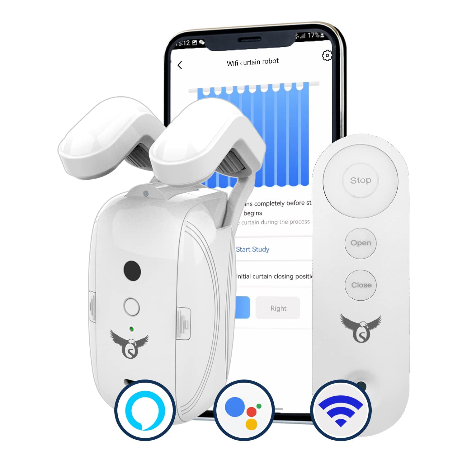 Osprey Electronics Smart Curtain Opener, Remote Control Electric ...