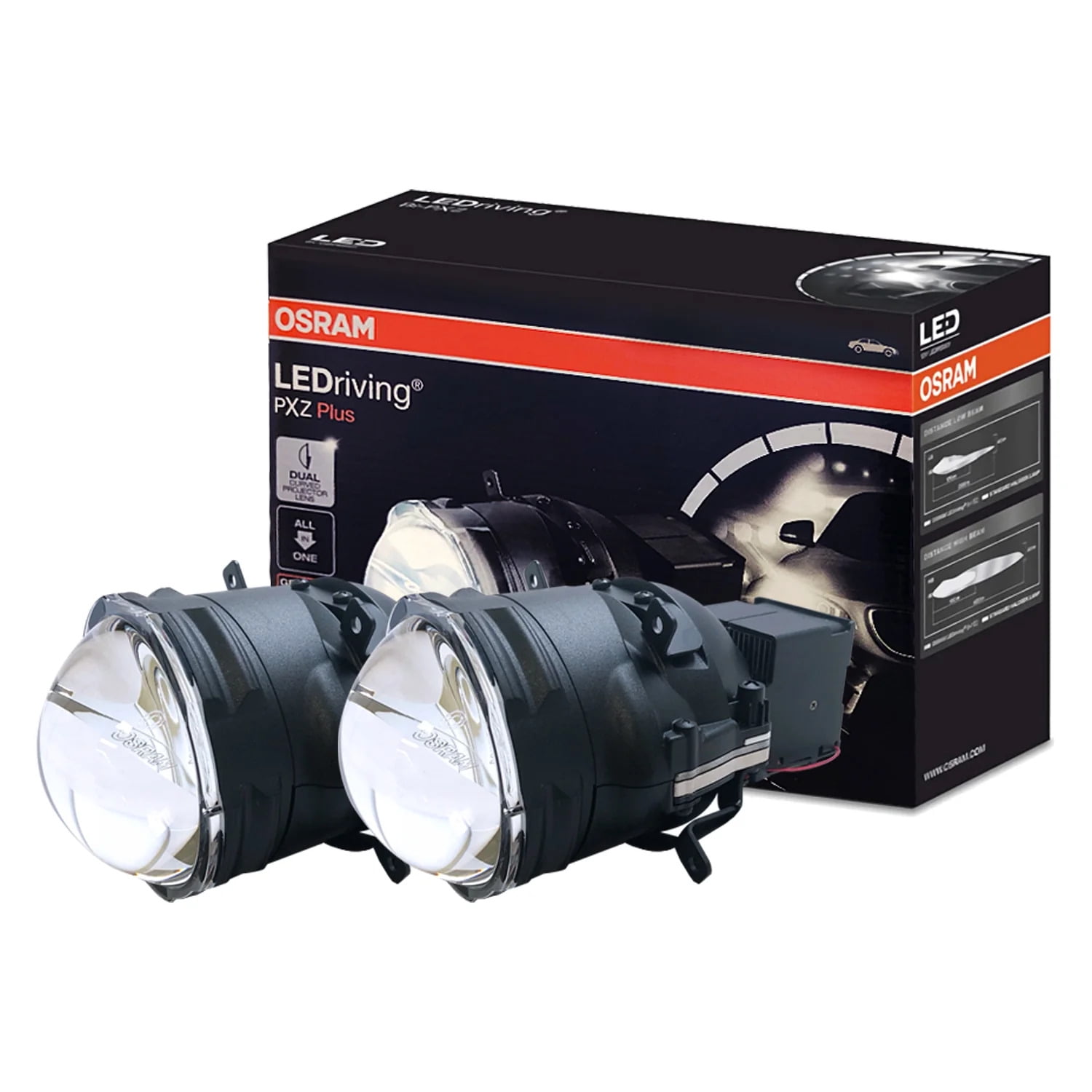 Osram LEDPES102 LEDriving PXZ Plus Retrofit LED Projectors | Pack of 2 ...