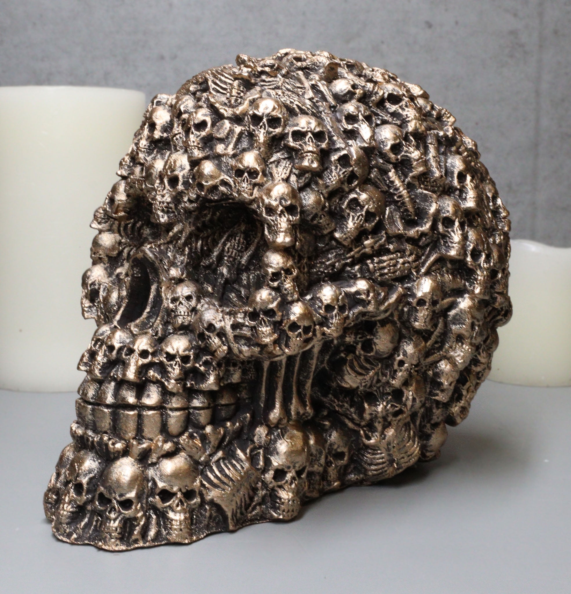 Ossuary Morphing Ghost Whisper Boneyard Skeletons Faux Brass Skull ...