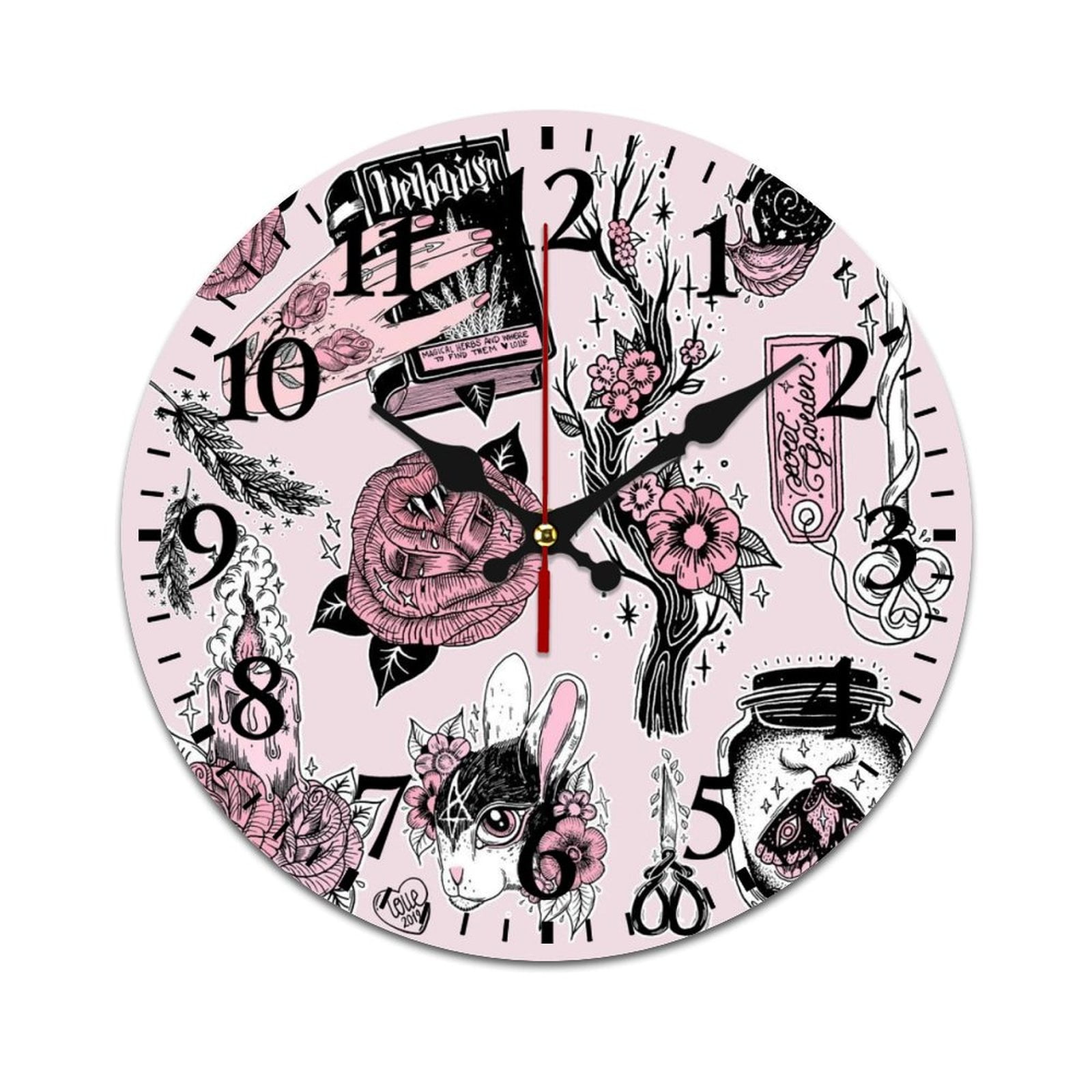 Ostara Wall Clock Modern Design Clocks Wall Hanging Home Office School ...
