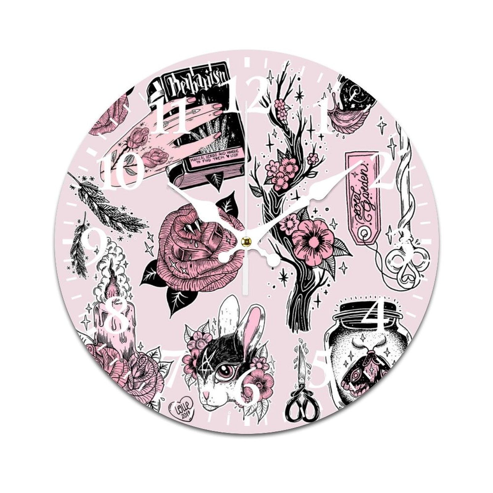 Ostara Wall Clock Modern Design Clocks Wall Hanging Home Office School ...