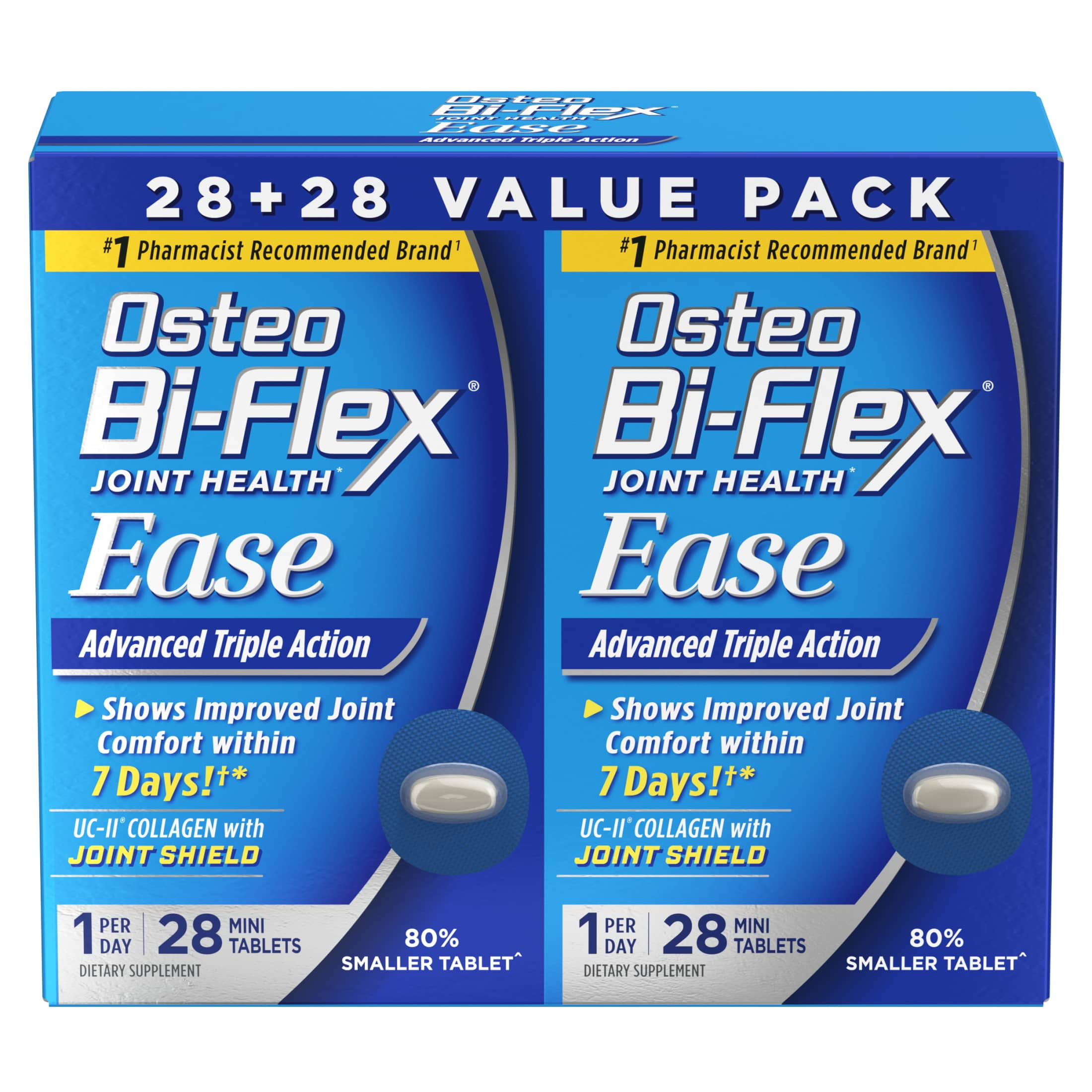 Osteo Bi-Flex Ease, Vitamin D Joint Supplements, 28 Mini-Tablets, 2 ...