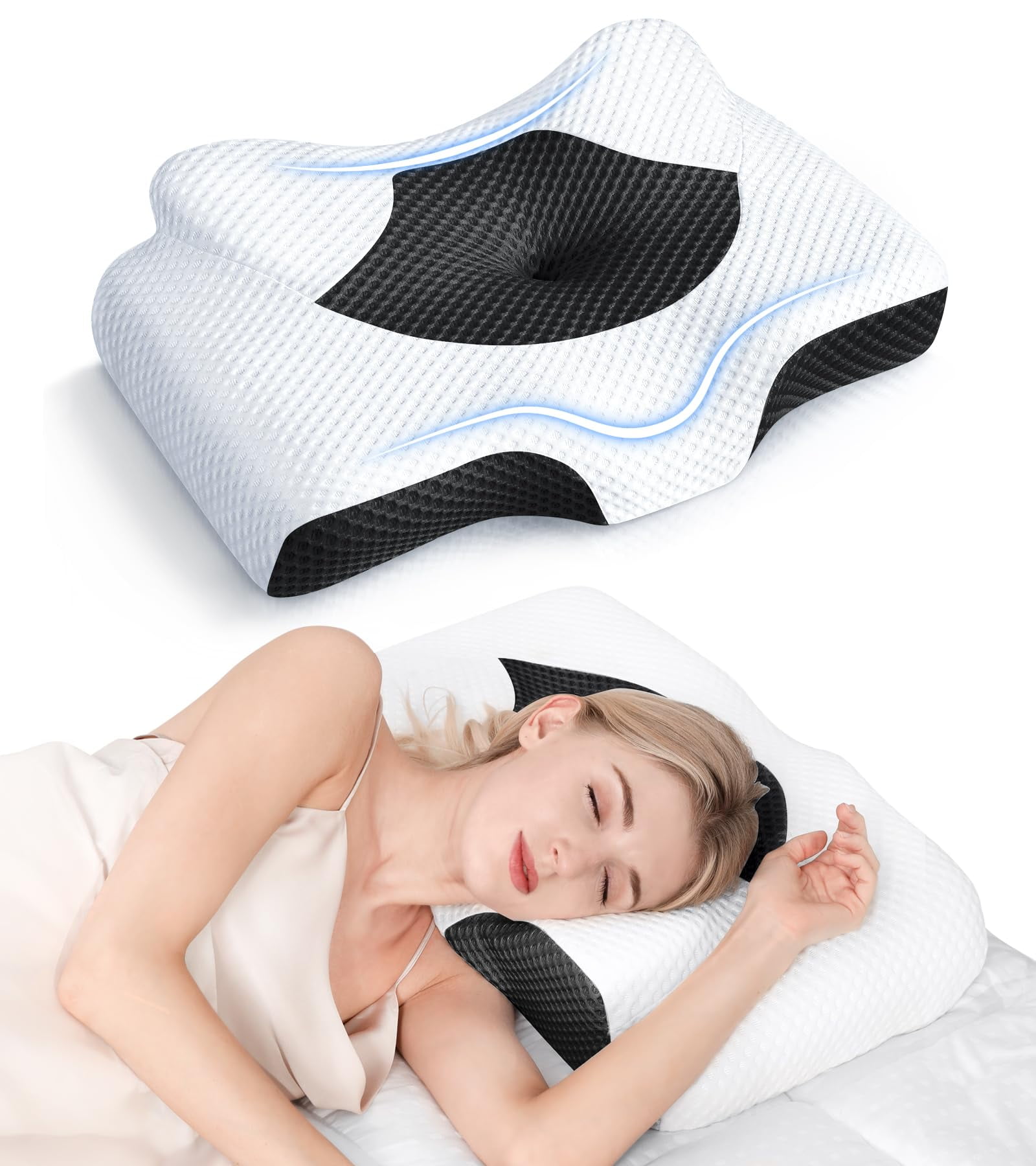 Osteo Cervical Pillow for Neck Pain Relief, Hollow Design Odorless ...