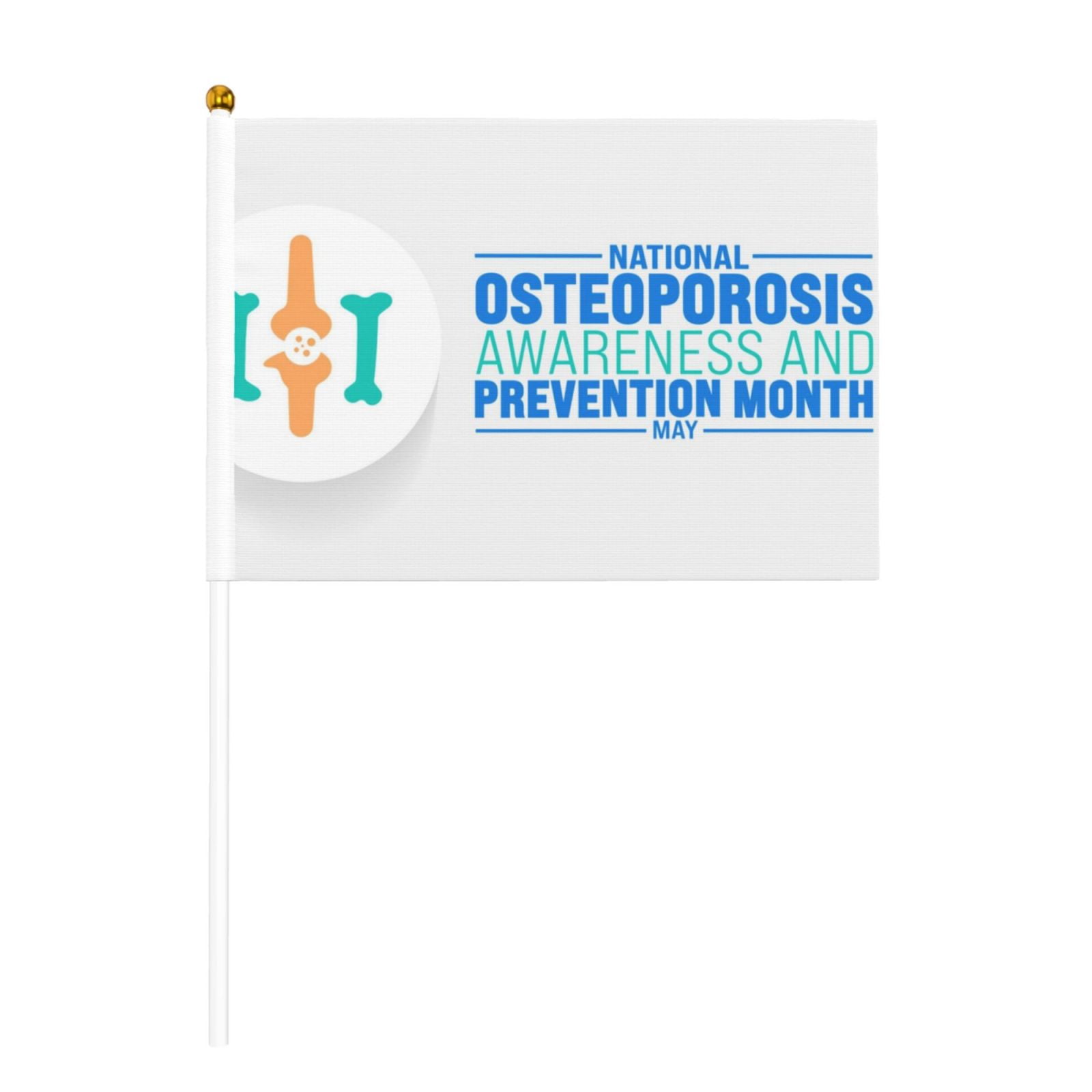 Osteoporosis Awareness And Prevention Month Flag Small Mini Hand Held ...