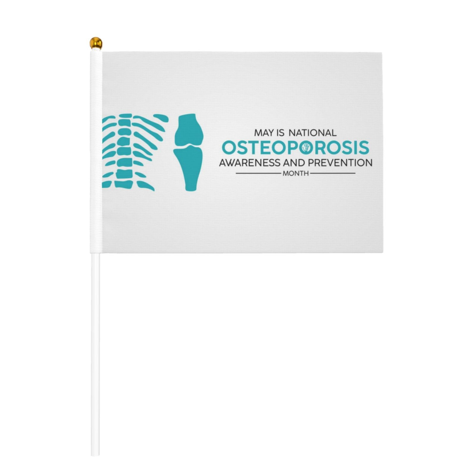 Osteoporosis Awareness And Prevention Month Flag Small Mini Hand Held ...