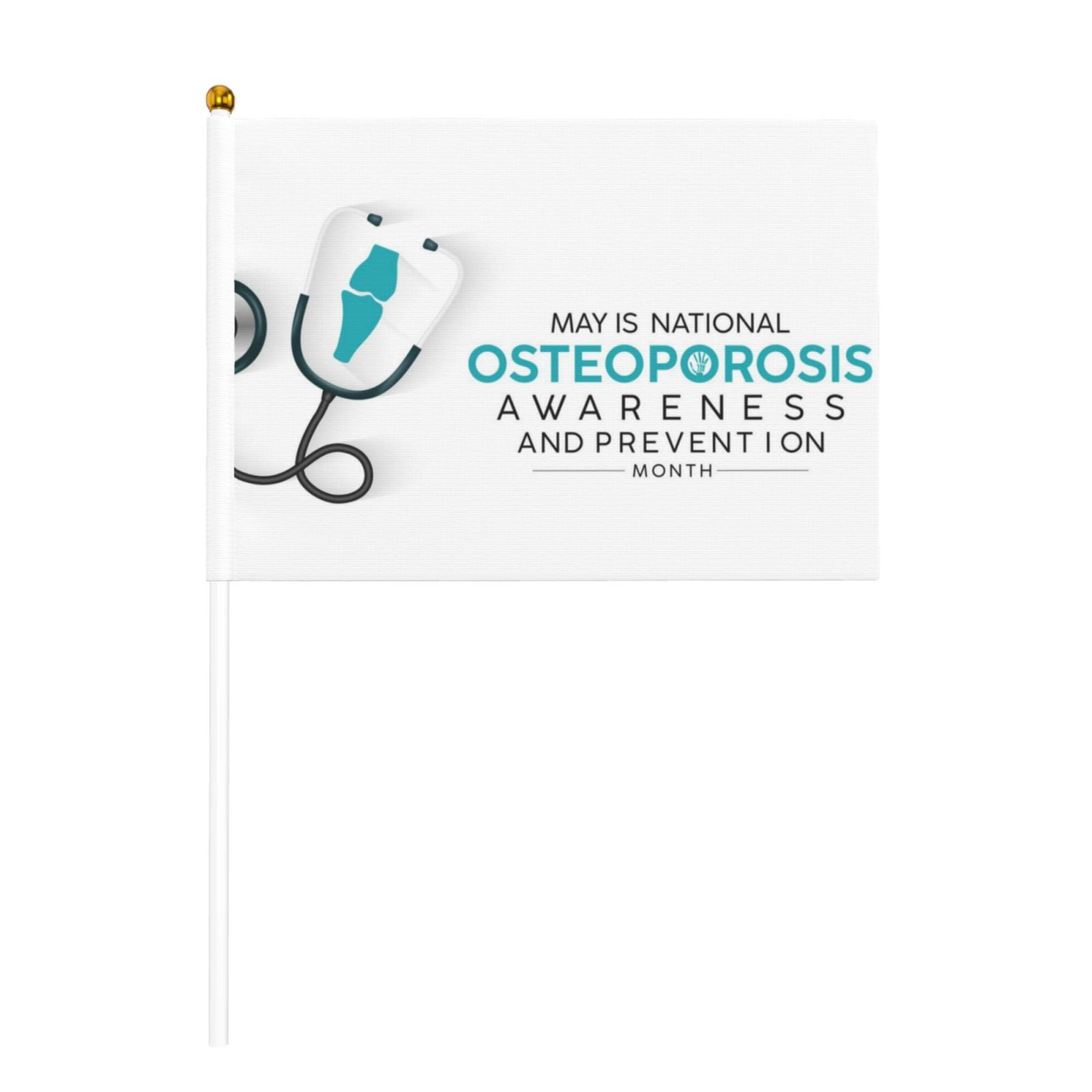 Osteoporosis Awareness And Prevention Month Flag Small Mini Hand Held ...